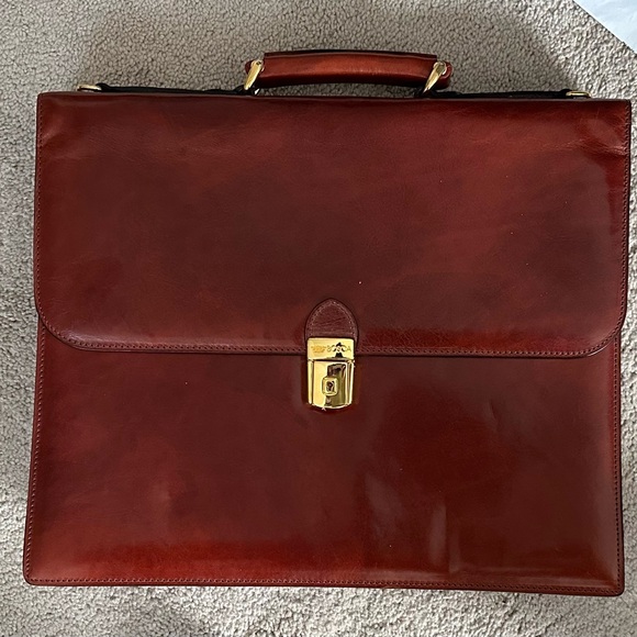 Bosca | Bags | Bosca Burgundy Leather Briefcase New With Tags | Poshmark